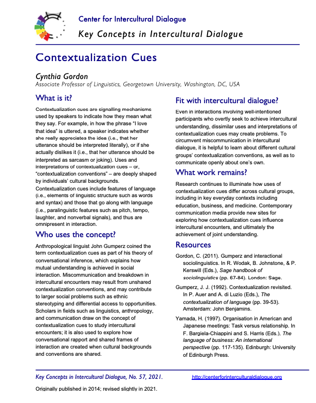 Key Concept #57: Contextualization Cues by Cynthia Gordon – Center for ...